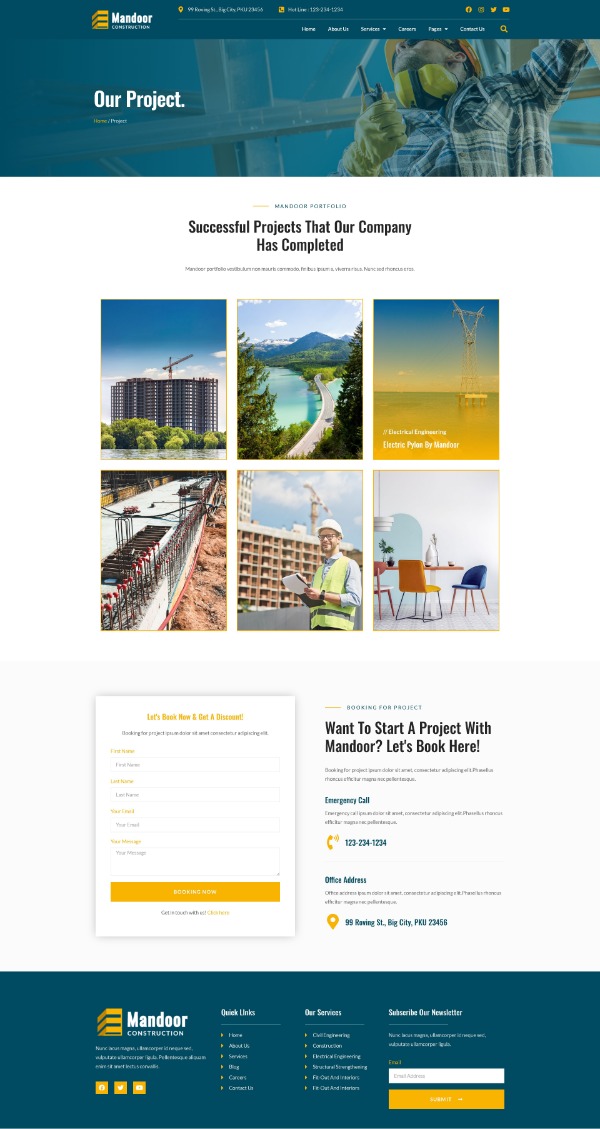 Mandoor - Construction Elementor Pro Template Kit by Rometheme | ThemeForest
